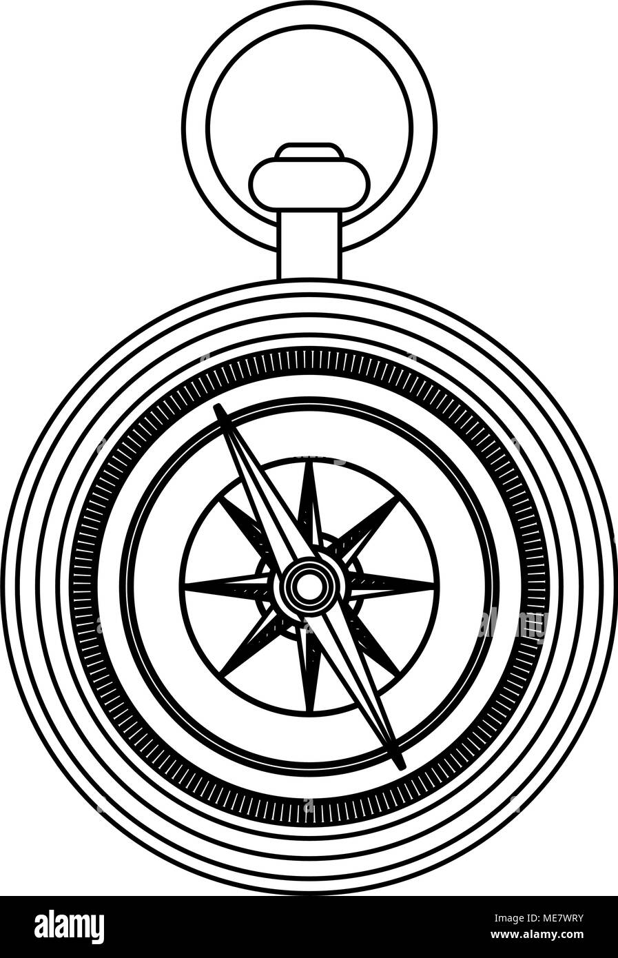 Nautical Compass Black and White Stock Photos & Images - Alamy