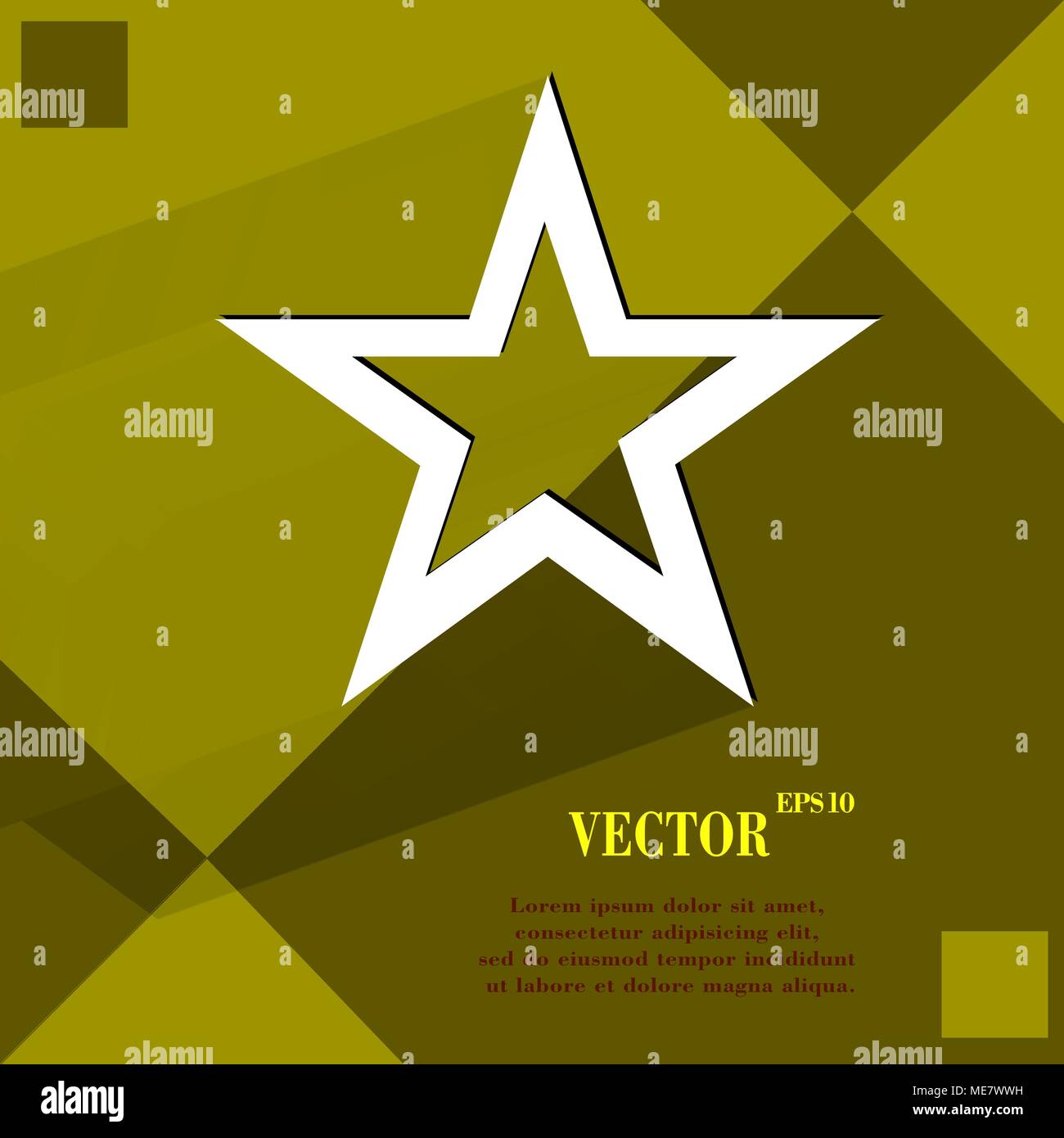 star web icon, on a flat geometric abstract background Vector ...