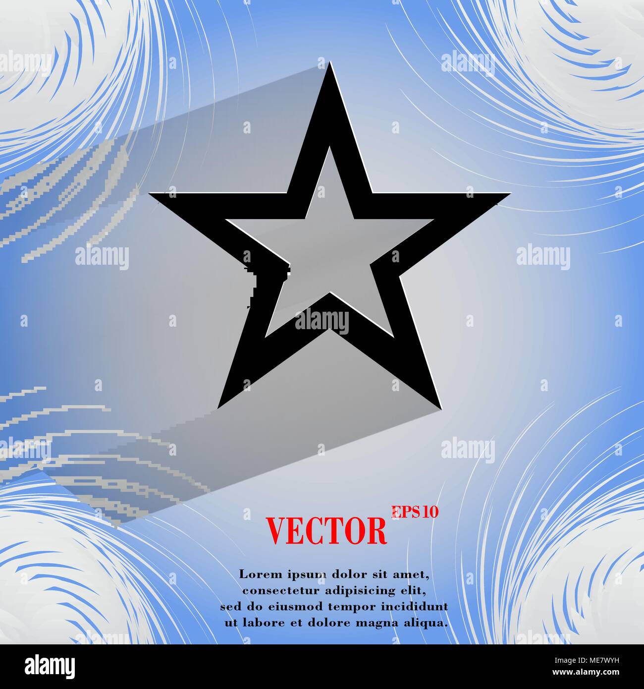 star web icon, on a flat geometric abstract background Vector ...