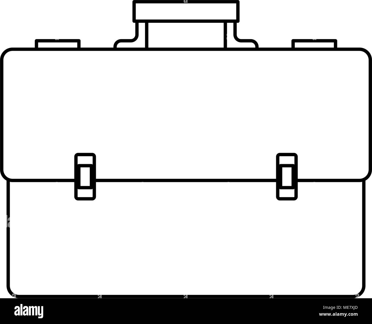 Business briefcase symbol on black and white Stock Vector Image & Art ...