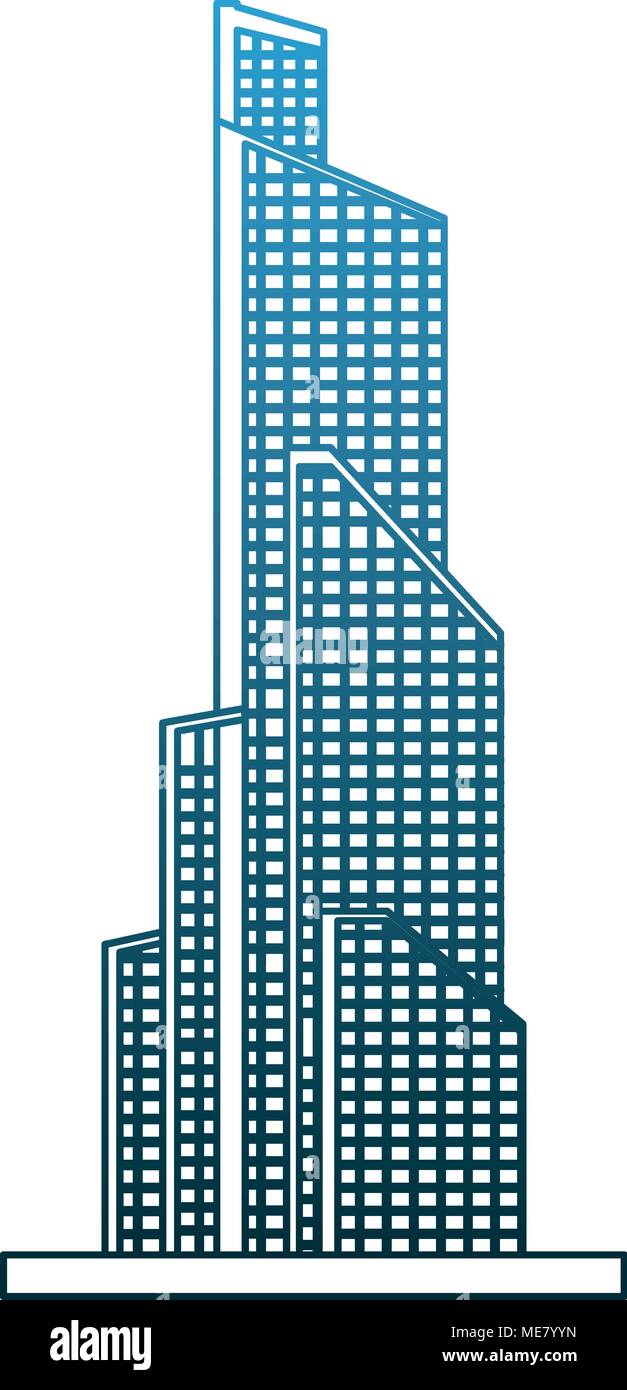 Skyscraper building company on blue lines Stock Vector Image & Art - Alamy