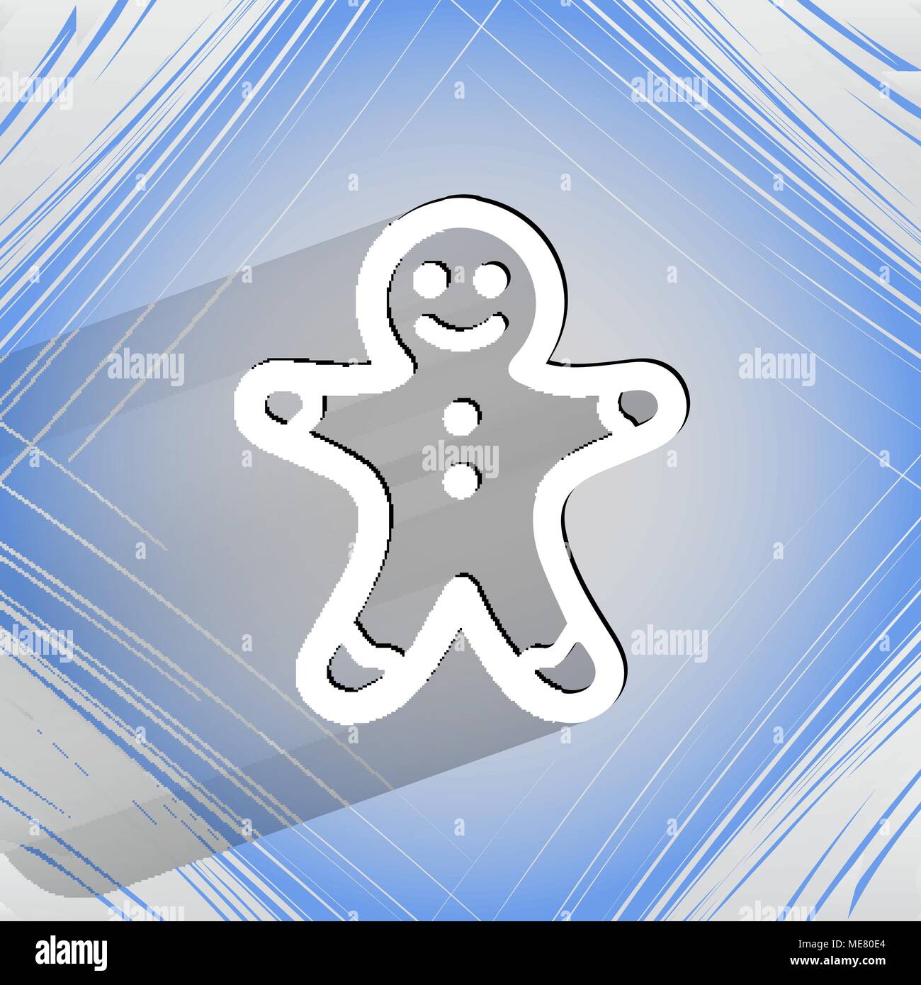 Gingerbread. Flat modern web button on a flat geometric abstract ...