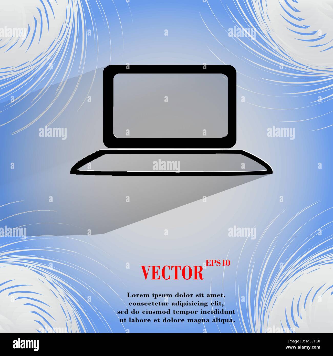 Notebook. Flat modern web button on a flat geometric abstract background Vector. EPS10 Stock ...