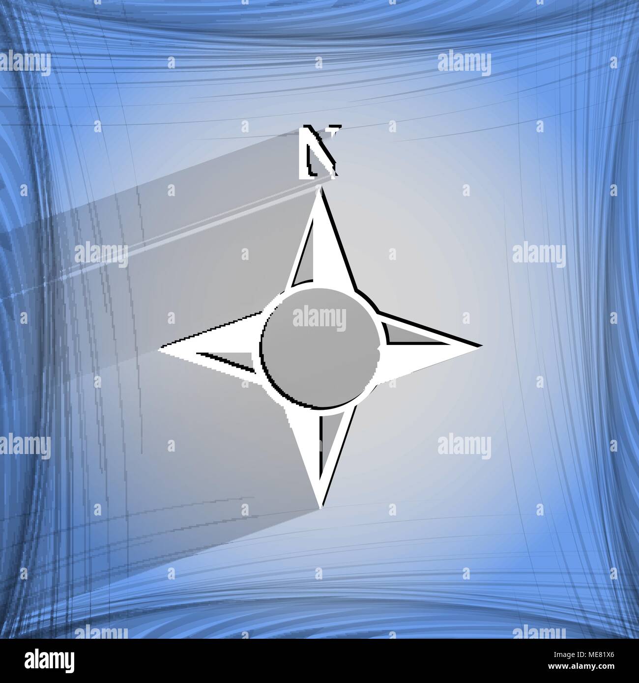 Side world compass flat Stock Vector Images - Alamy