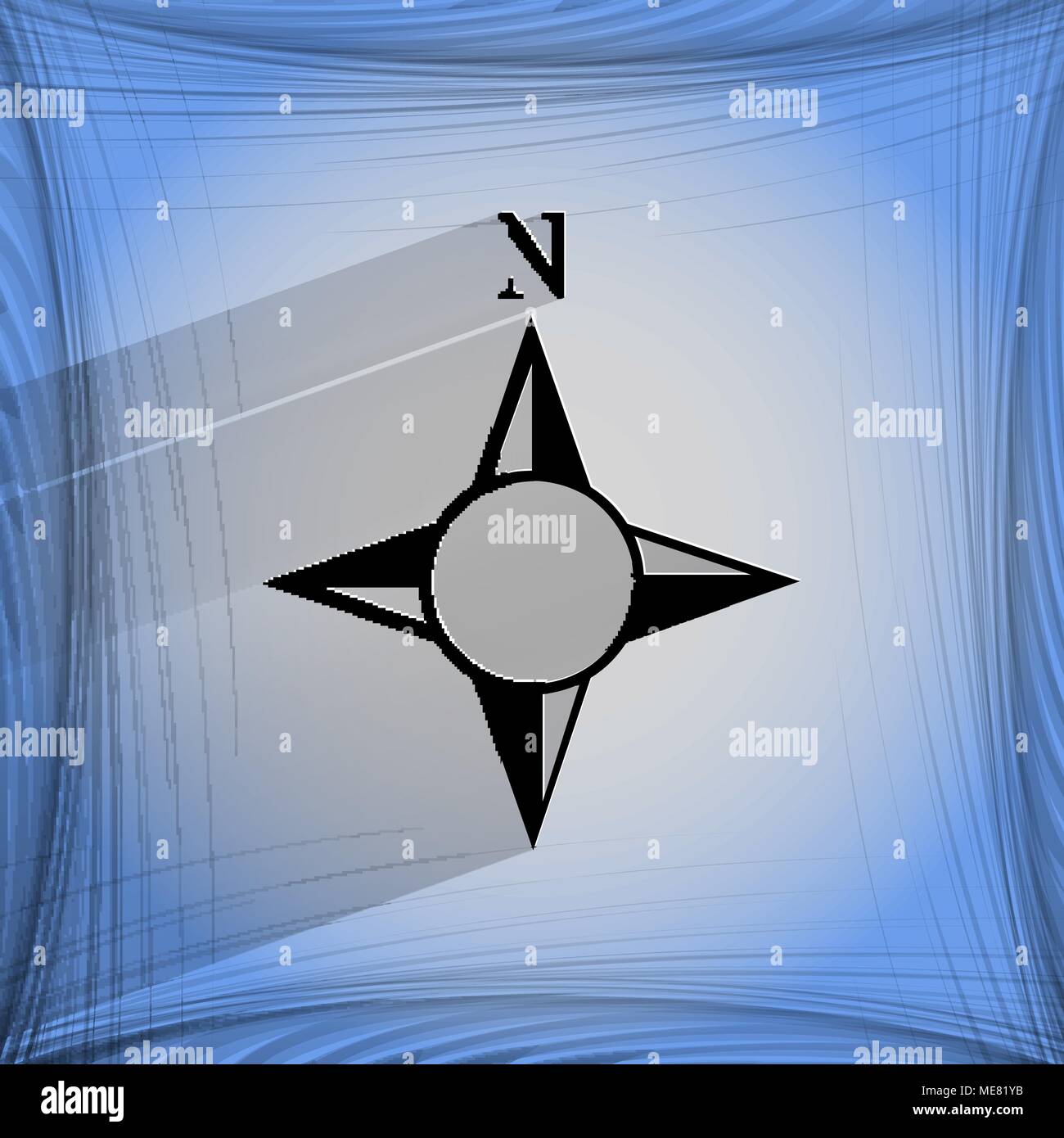 side of the World, compass. Flat modern web design on a flat geometric ...