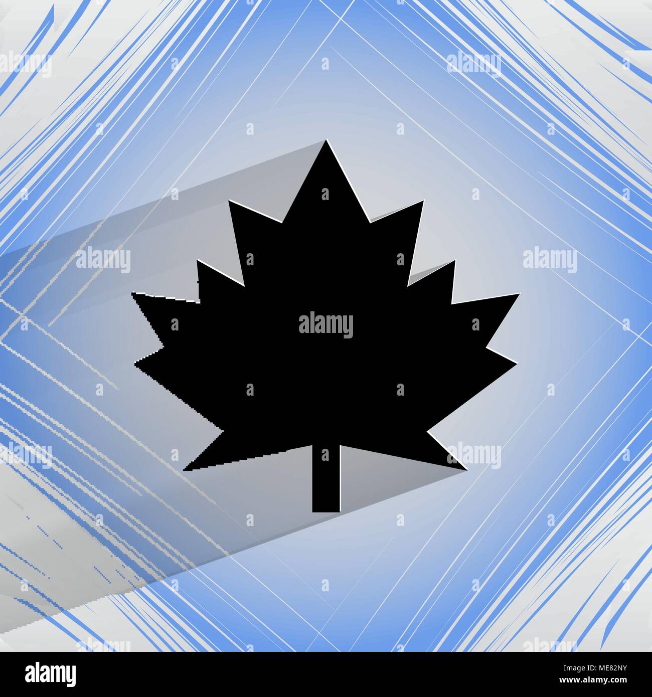 maple Leaf. Flat modern web design on a flat geometric abstract ...