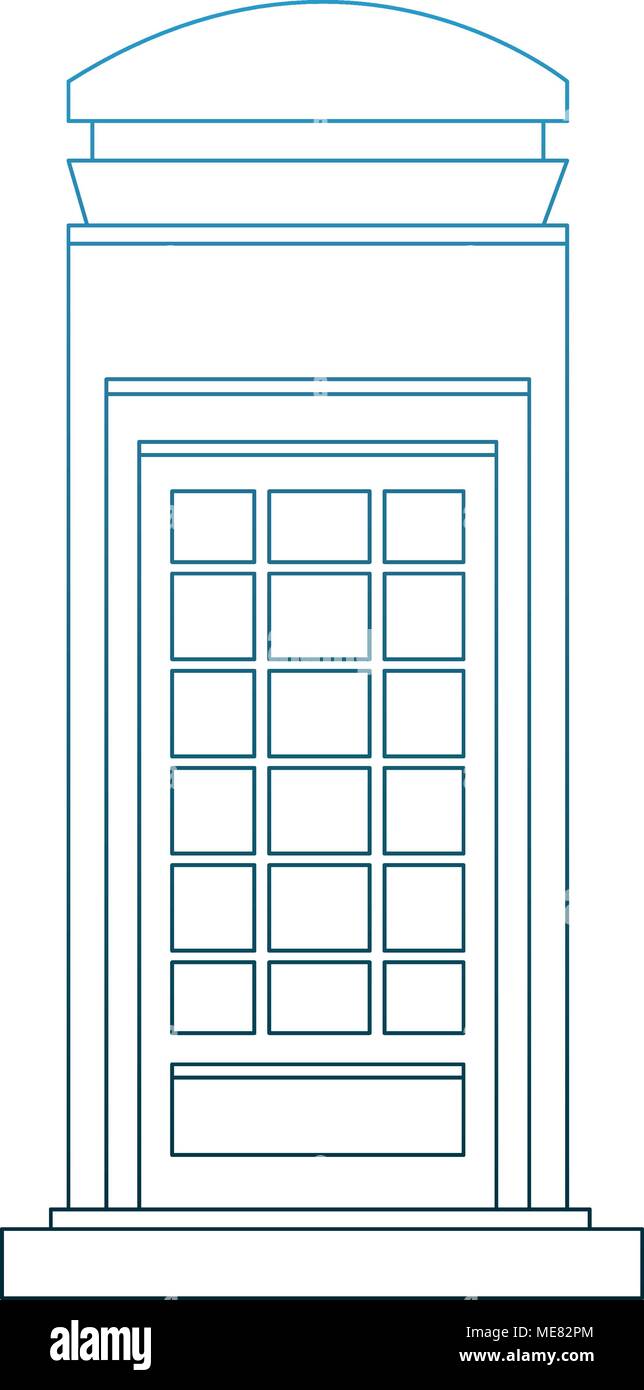 London telephone cabin on blue lines Stock Vector Image & Art - Alamy