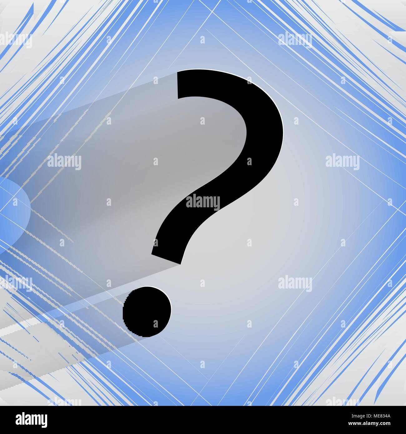 question mark, Flat modern web design on a flat geometric abstract ...