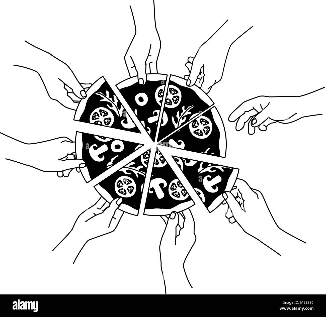 Hands grabbing Stock Vector Images - Alamy