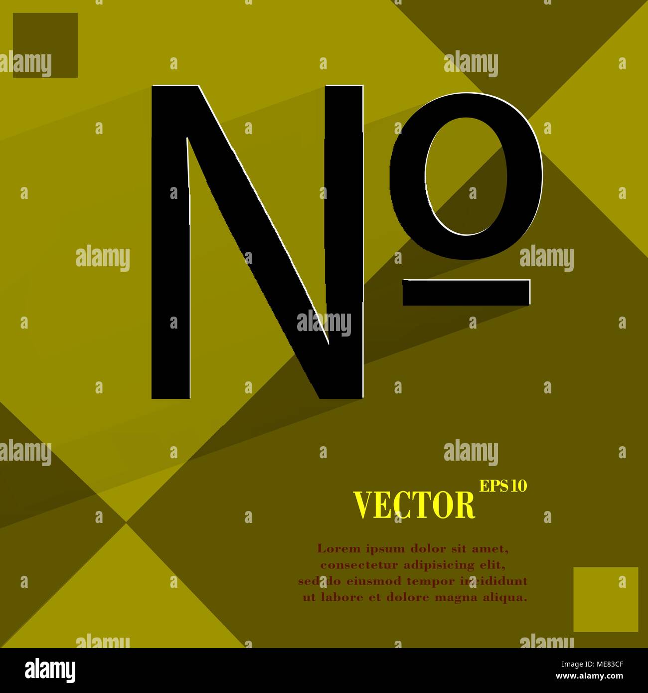 number. Flat modern web design on a flat geometric abstract background ...
