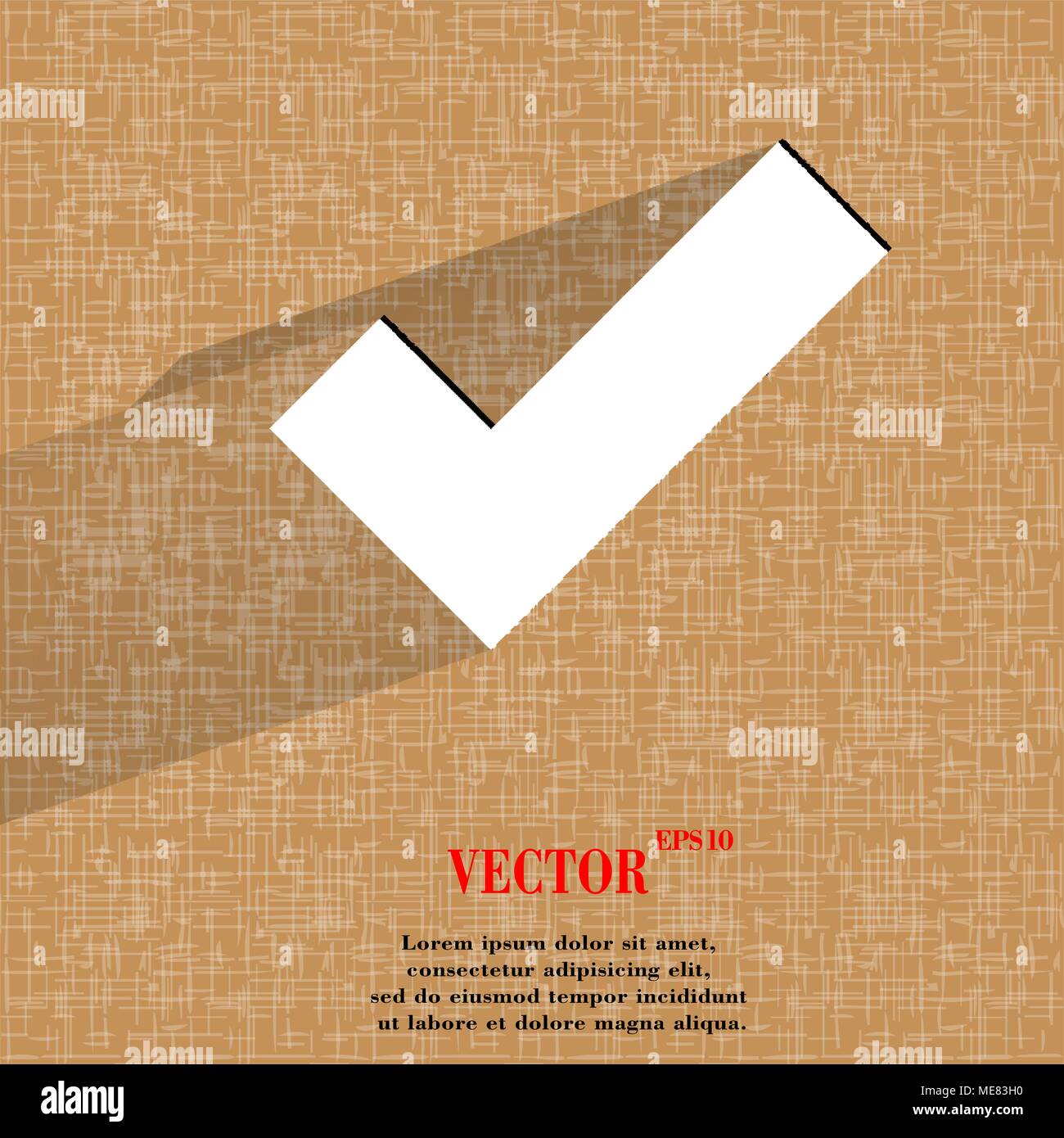 tick .Flat modern web design on a flat geometric abstract background ...