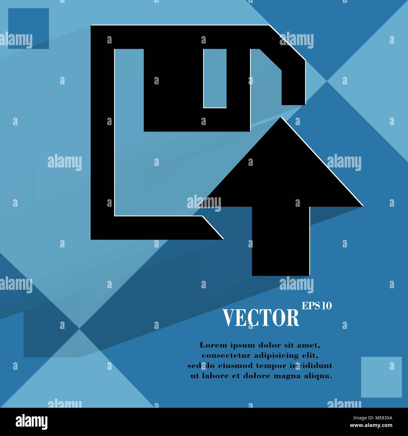 floppy disk upload, Flat modern web design on a flat geometric abstract background Vector. EPS10 ...