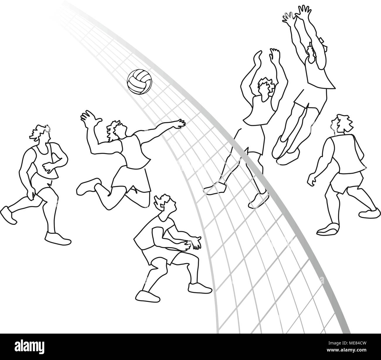 Volleyball Cartoon Stock Photos & Volleyball Cartoon Stock Images - Alamy