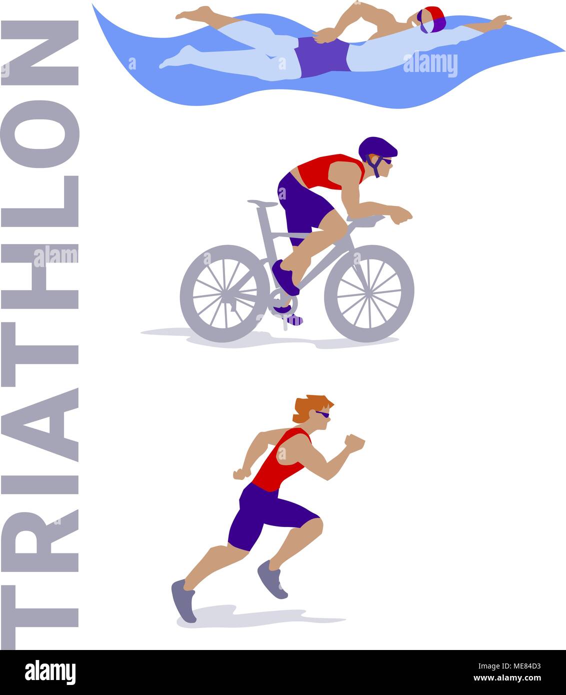 Triathlon swimmer Stock Vector Images - Alamy