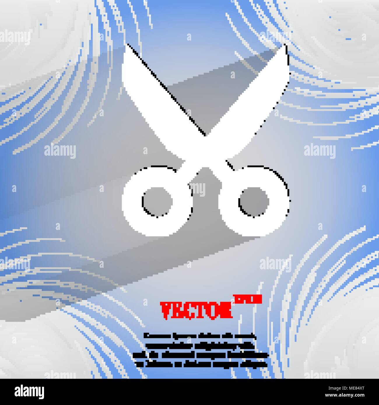 Scissors. Flat modern web design on a flat geometric abstract ...