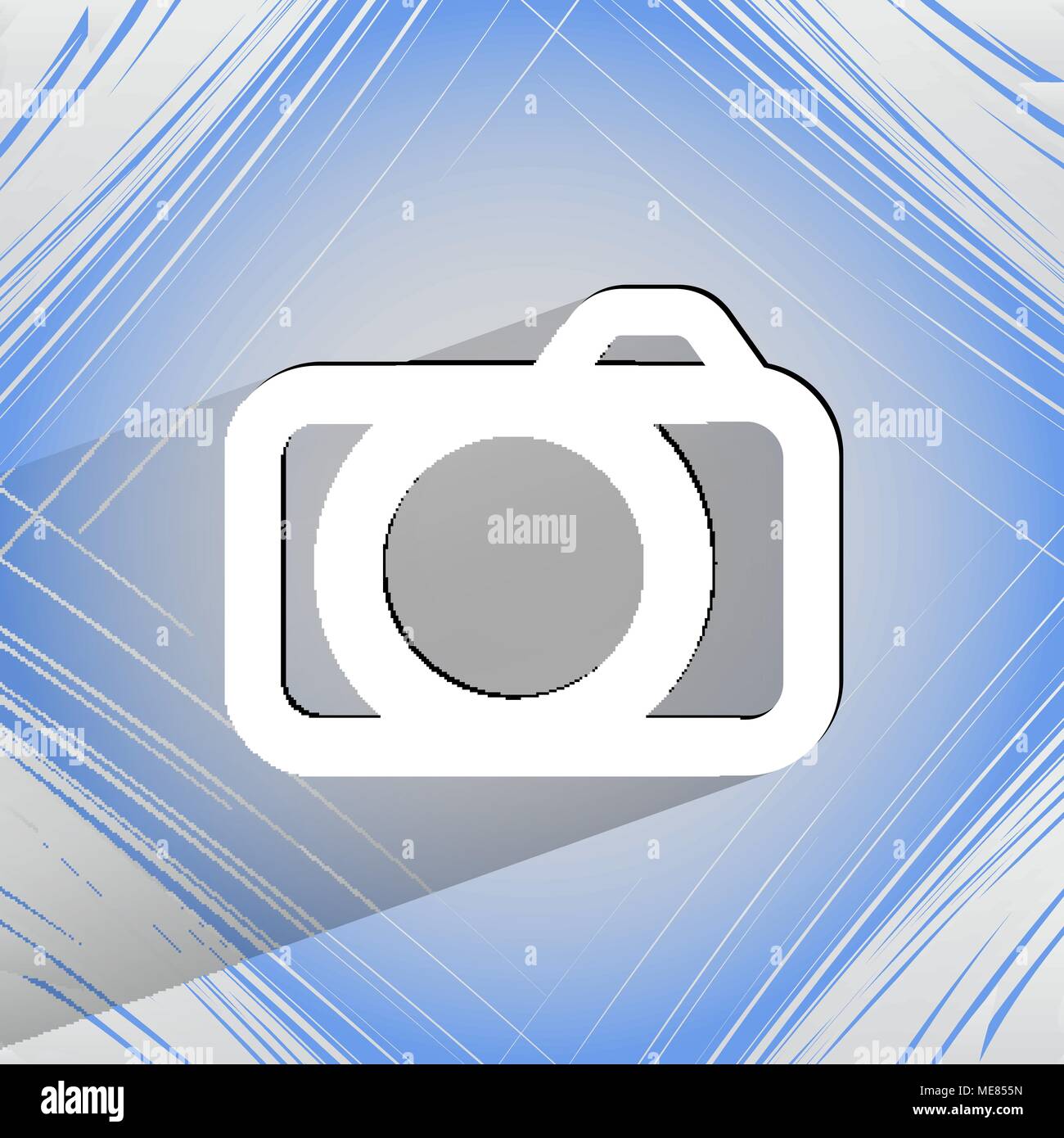 Camera. Flat modern web design on a flat geometric abstract background ...