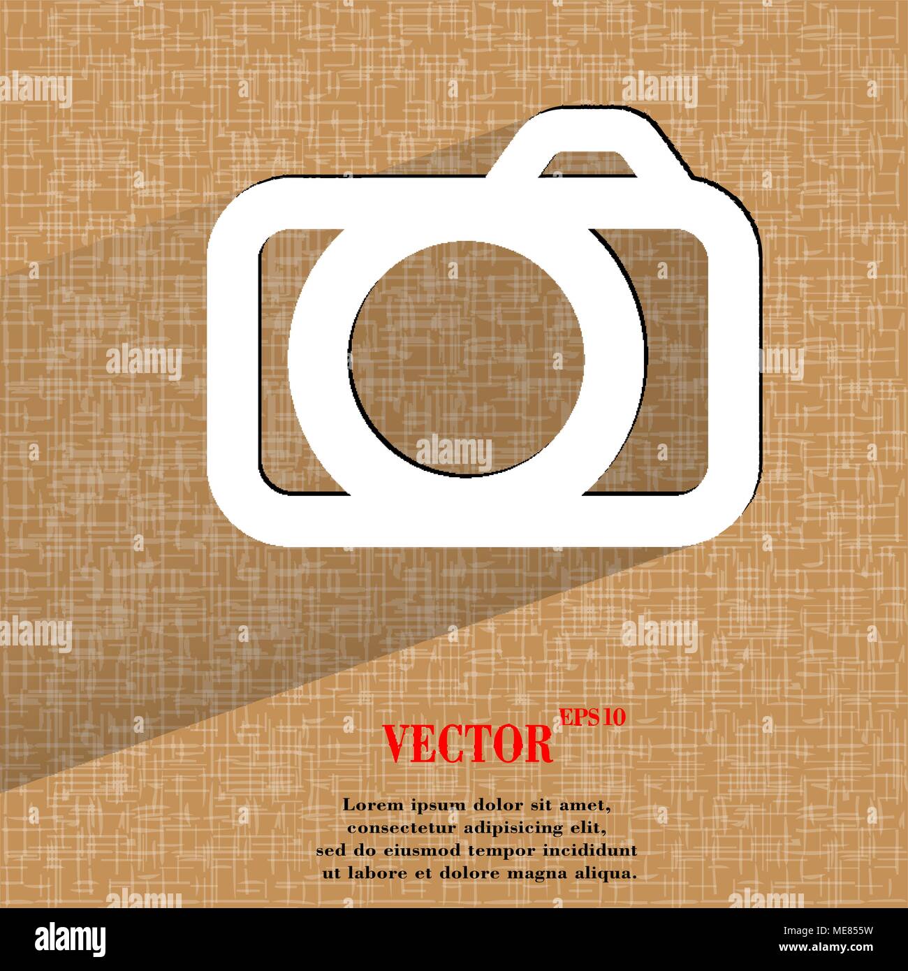 Camera. Flat modern web design on a flat geometric abstract background ...
