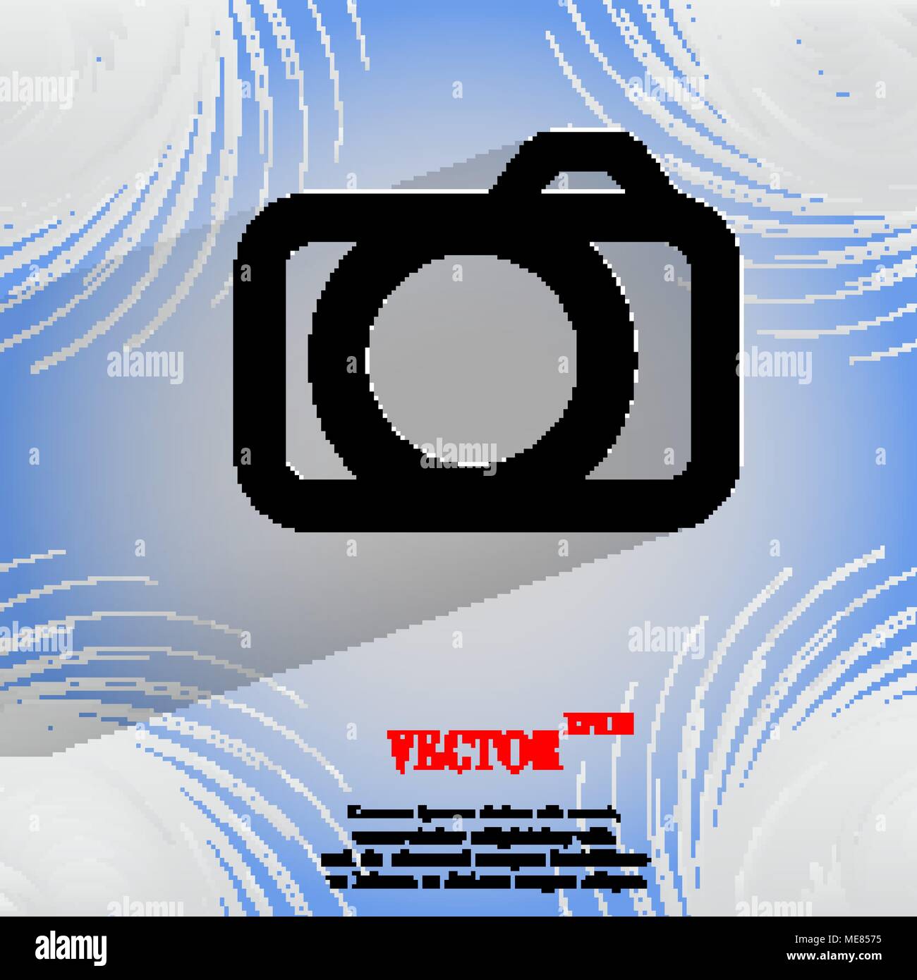 Camera. Flat modern web design on a flat geometric abstract background ...