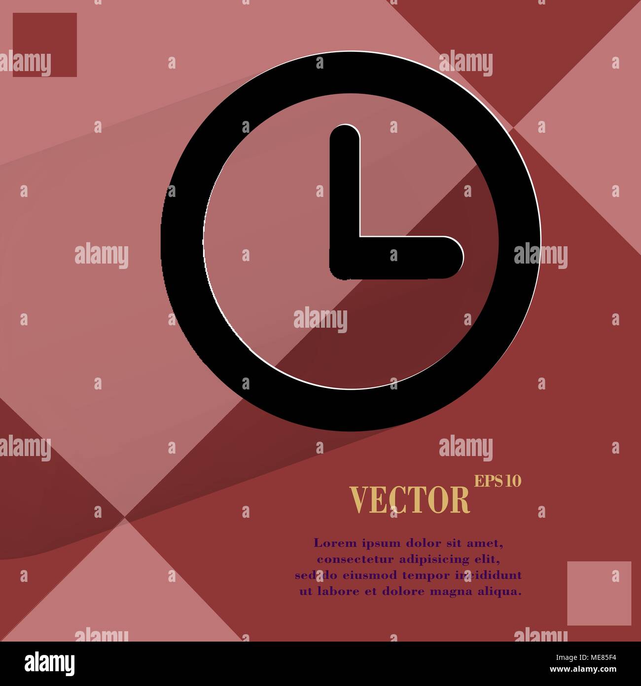 Watch. Flat modern web design on a flat geometric abstract background ...
