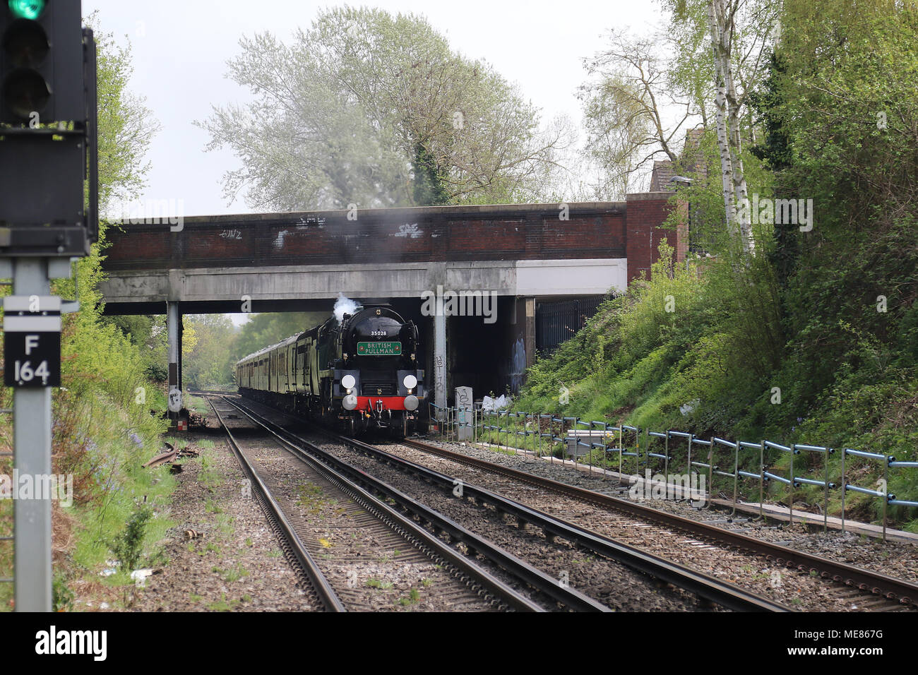 London, UK. 21st April, 2018. British Railways Merchant Navy Class ...