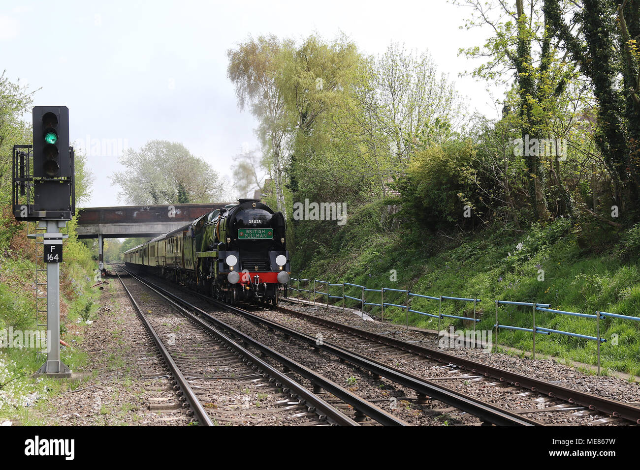 London, UK. 21st April, 2018. British Railways Merchant Navy Class ...
