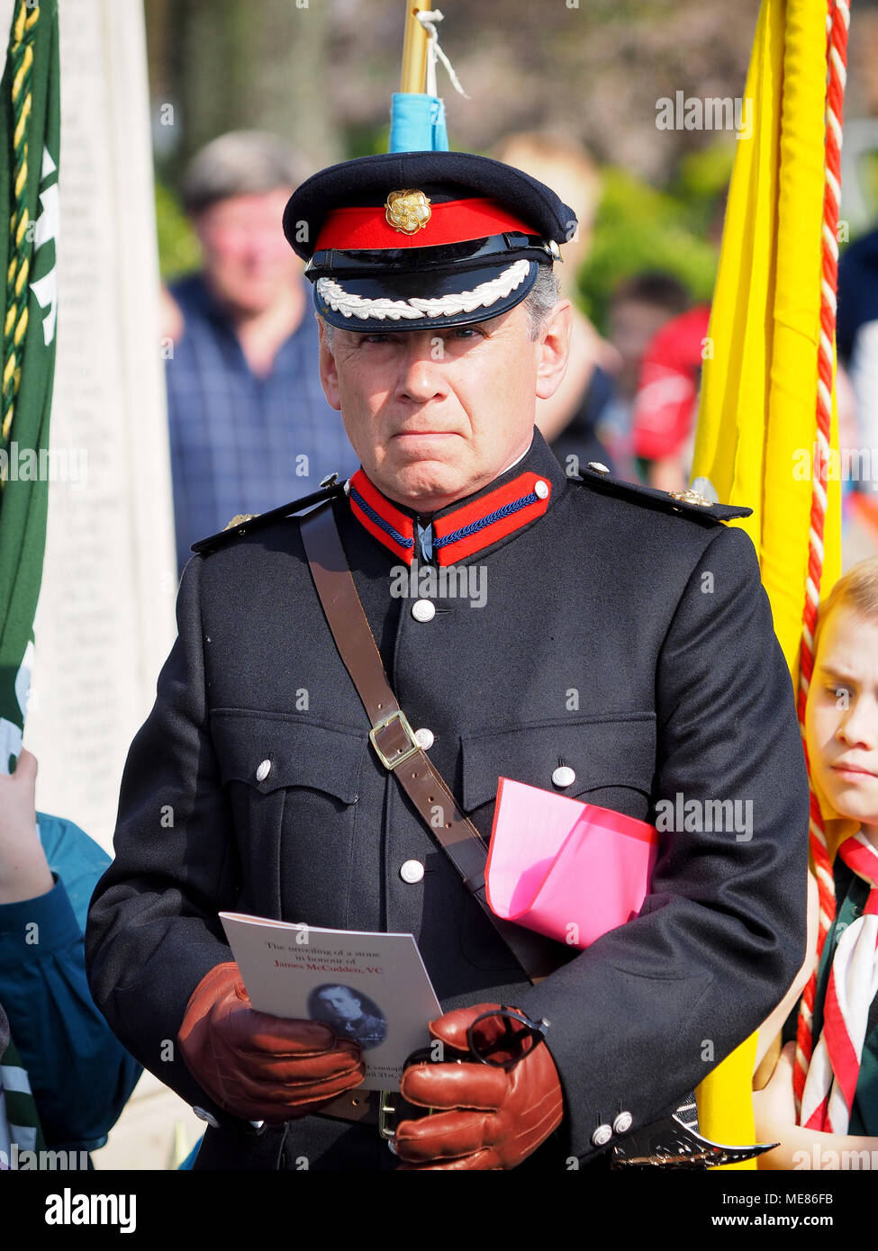 Sheerness, Kent, UK. 21st April, 2018. A new memorial to leading WW1 ...
