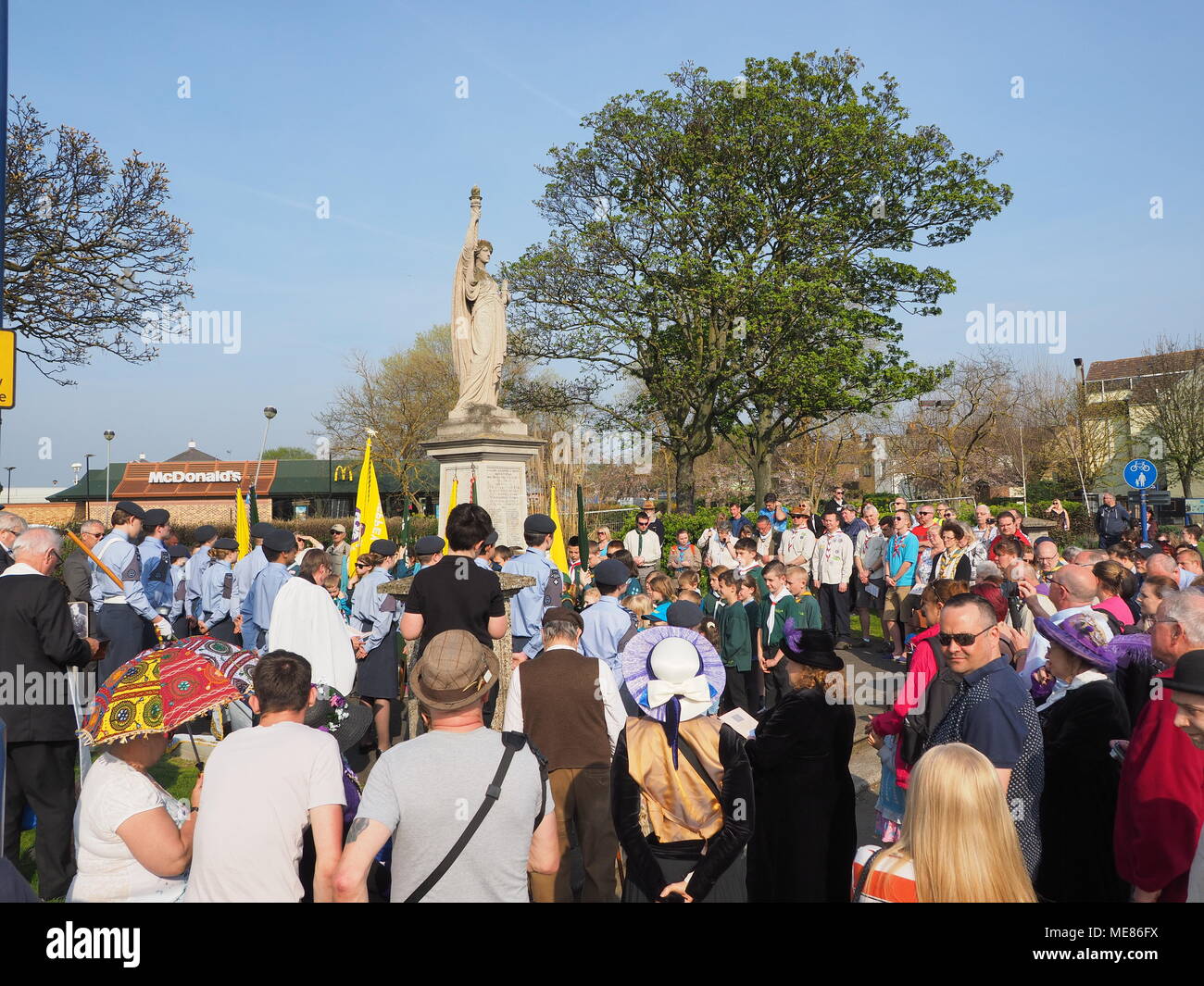 Sheerness, Kent, UK. 21st April, 2018. A new memorial to leading WW1 ...