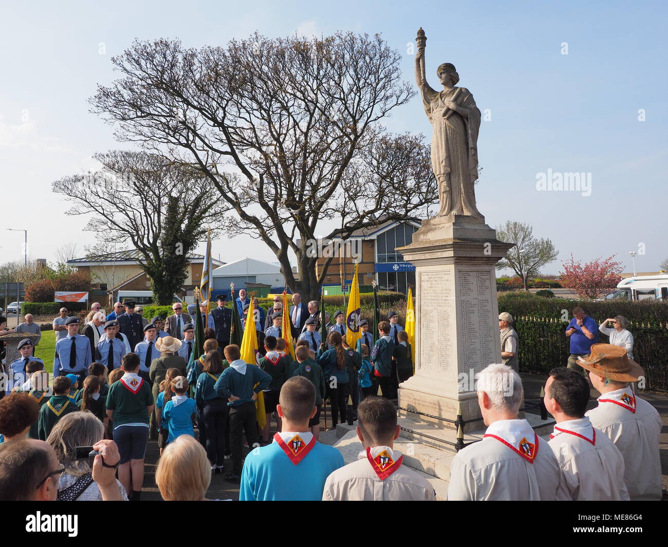 Sheerness, Kent, UK. 21st April, 2018. A new memorial to leading WW1 ...