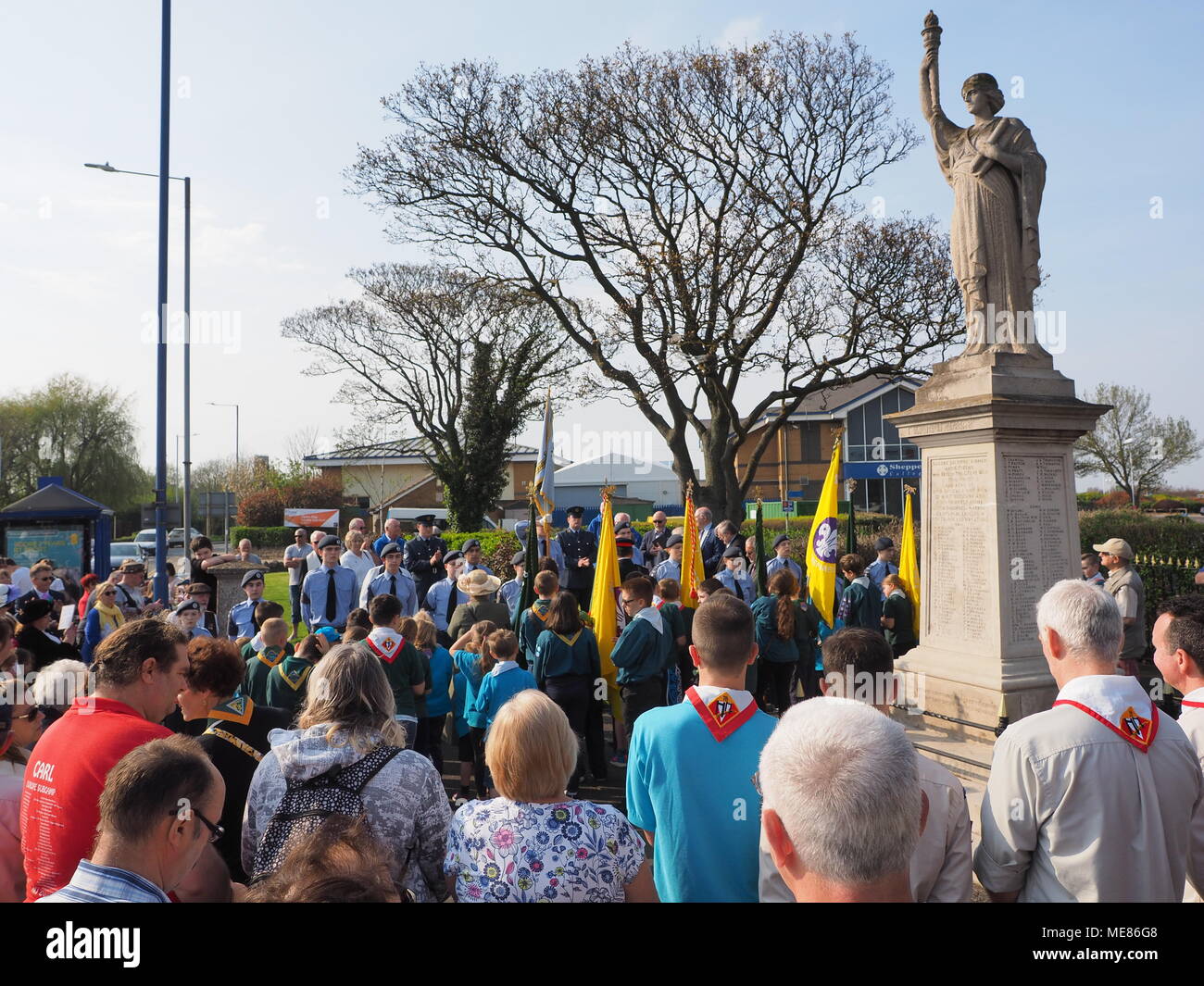 Sheerness, Kent, UK. 21st April, 2018. A new memorial to leading WW1 ...