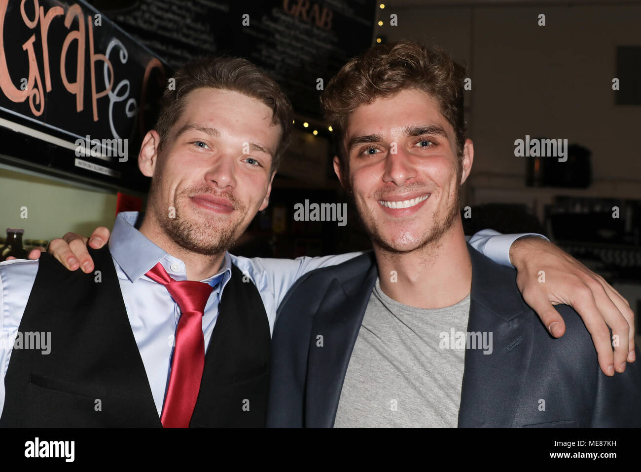 Los Angeles, California, USA. 20th April, 2018. Alex Cubis (R ...