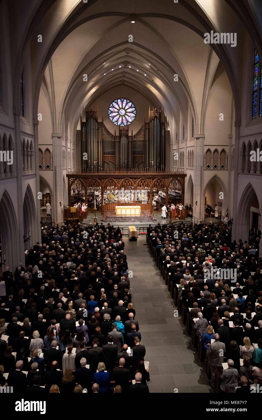 Funeral service for former First Lady Barbara Bush at St. Martin's ...