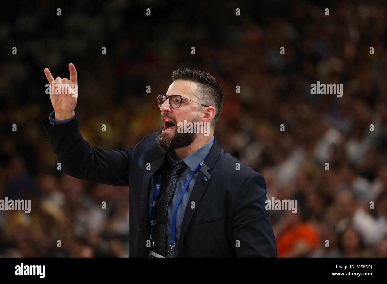 Flammes Ardennes Team Coach, Romuald Yernaux seen during the France ...