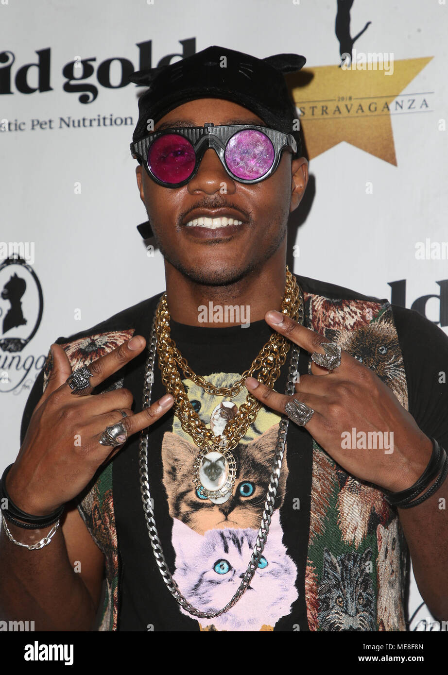 Los Angeles, Ca, USA. 21st Apr, 2018. Moshow the Cat Rapper, at ...