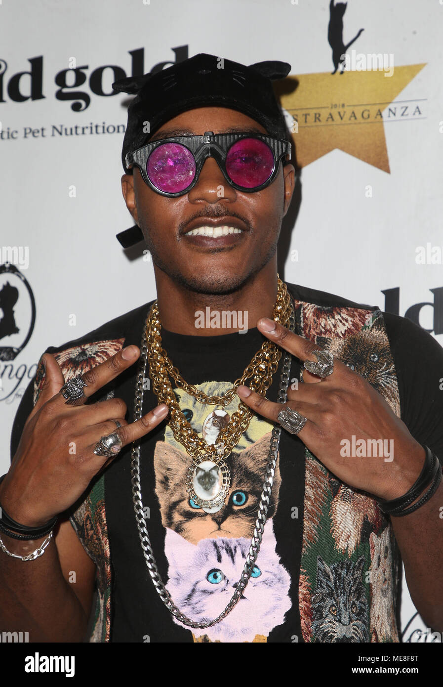 Los Angeles, Ca, USA. 21st Apr, 2018. Moshow the Cat Rapper, at ...