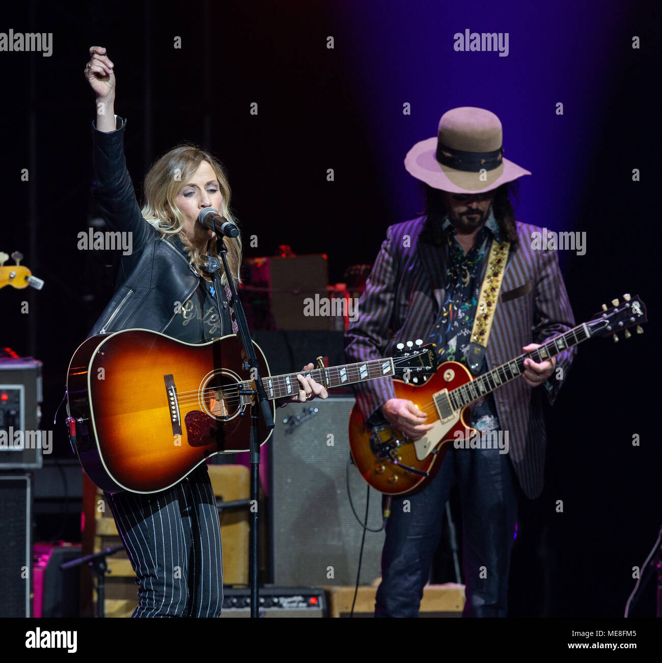 Los Angeles, CA, USA. 21st Apr, 2018. Sheryl Crow and Mike Campbell ...