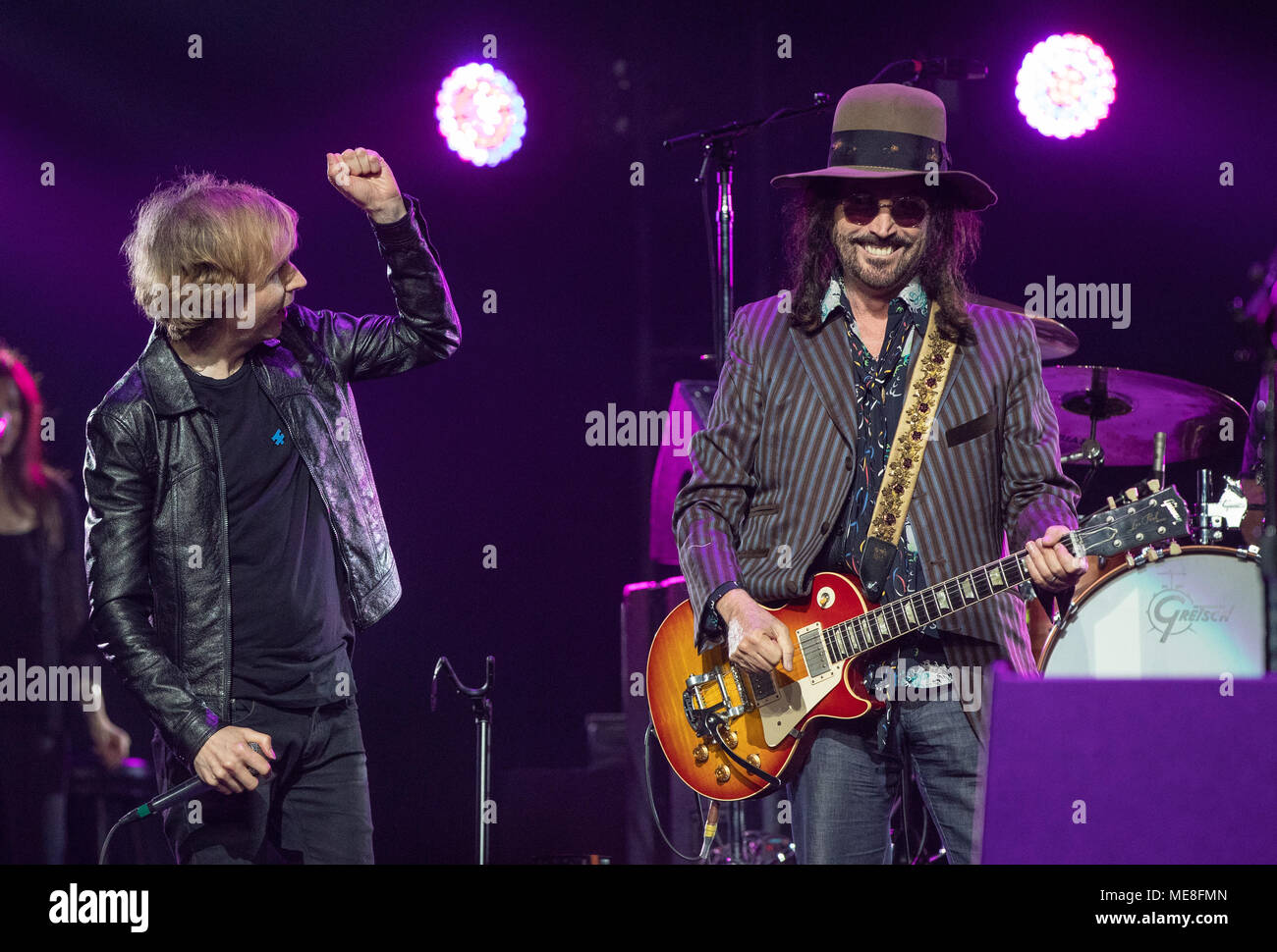 Los Angeles, CA, USA. 21st Apr, 2018. Beck and Mike Campbell pictured ...
