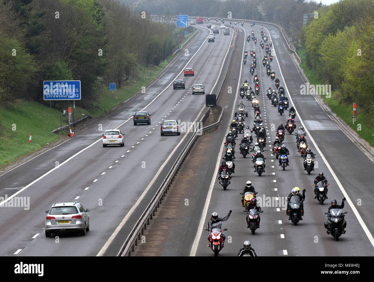 Convoy of motorcycles hi-res stock photography and images - Alamy