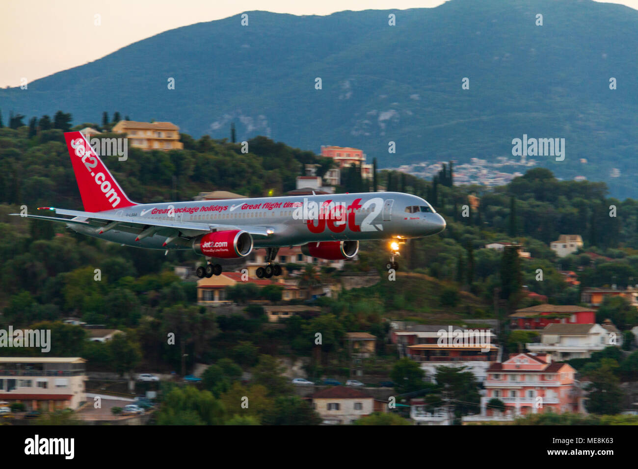 Corfu, Greece - 2 October, 2017: A Jet2 Airlines Boeing 757 airplane ...