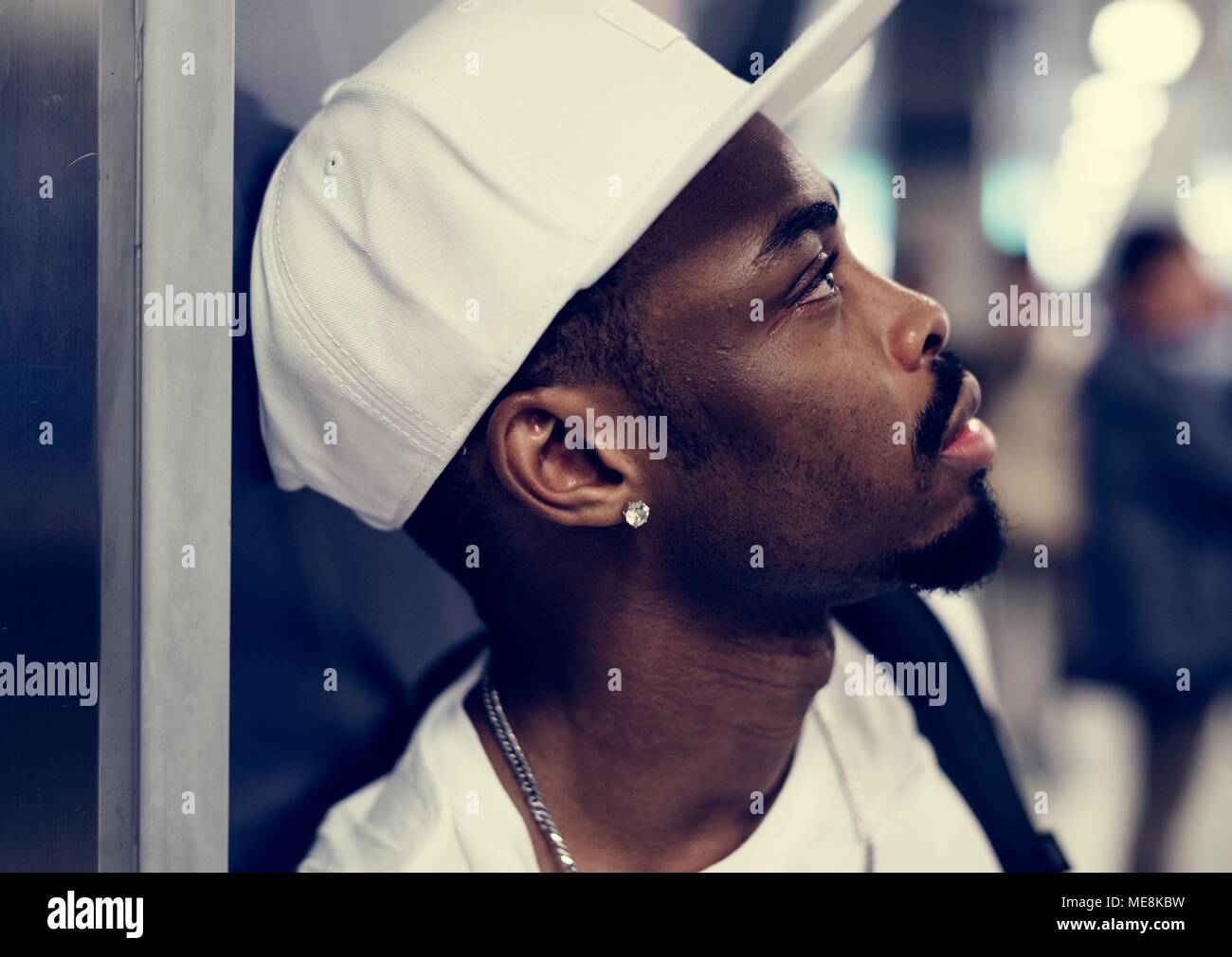 African man wondering Stock Photo - Alamy