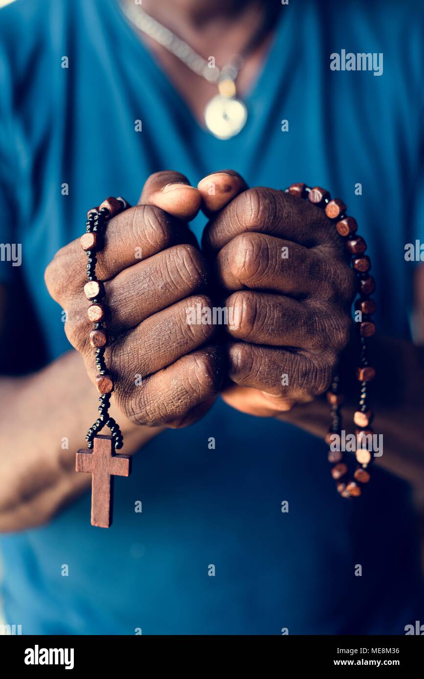 African man prayer faith in christianity religion Stock Photo - Alamy