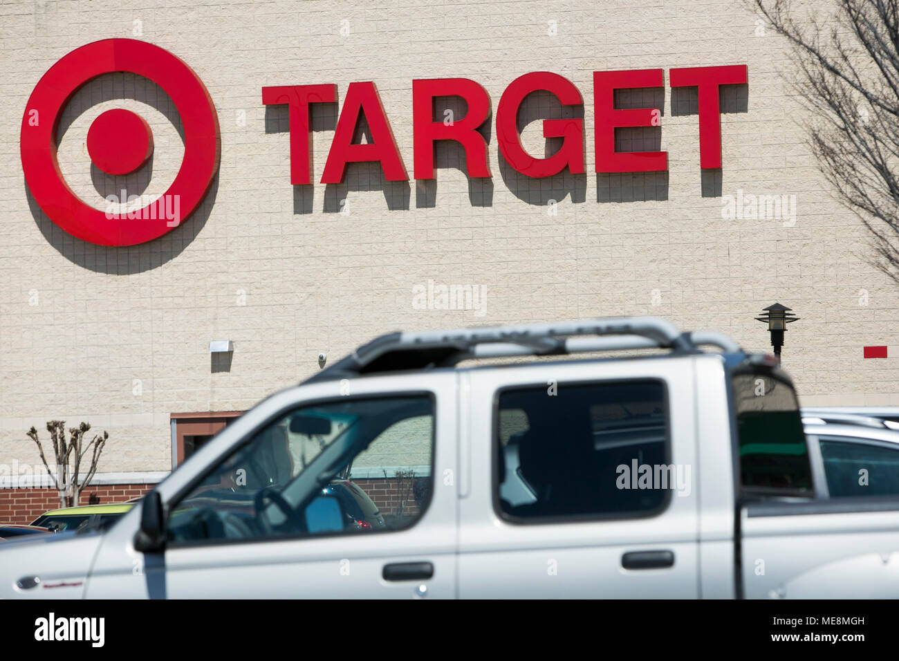 A logo sign outside of a Target retail store location in Columbia ...