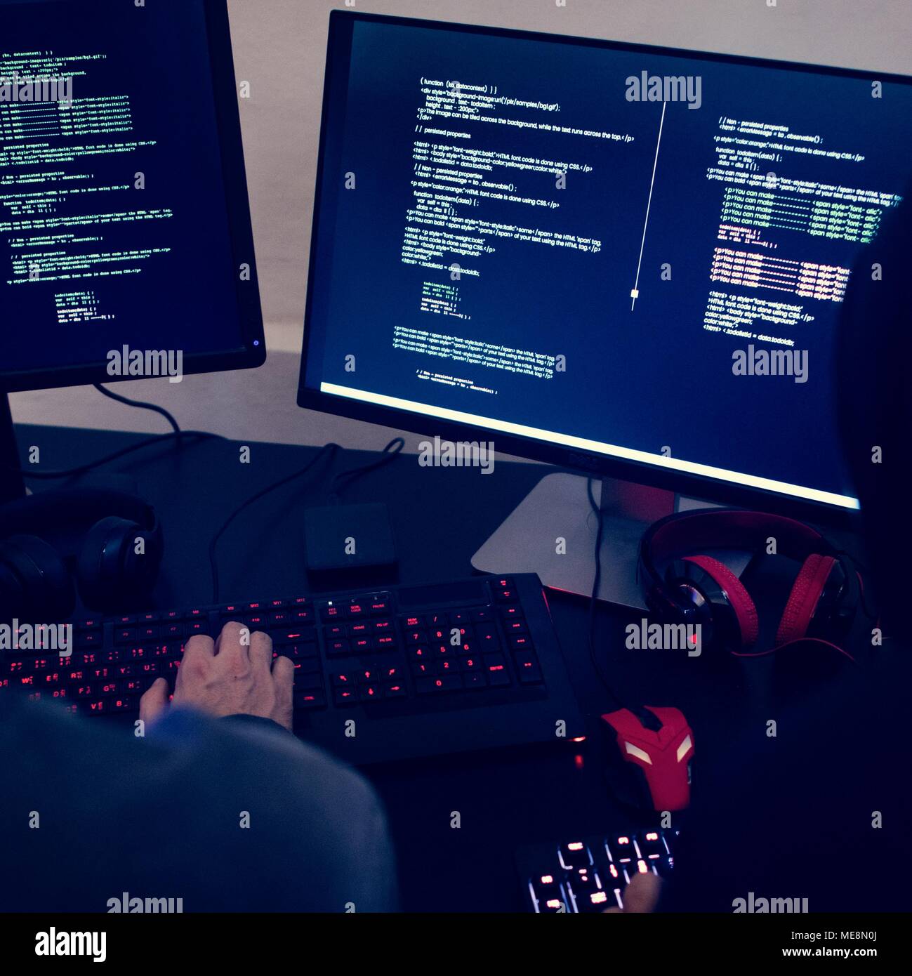 Diverse computer hacking shoot Stock Photo - Alamy