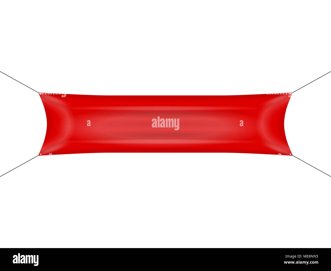 Empty banner on a white background Stock Photo - Alamy