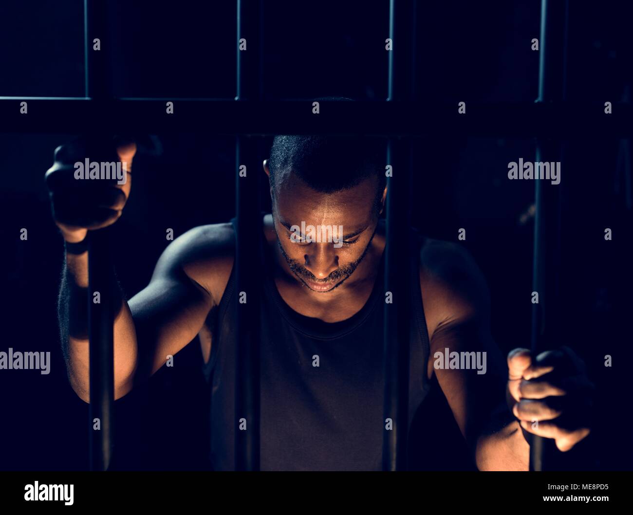 A man arrest in the jail Stock Photo - Alamy