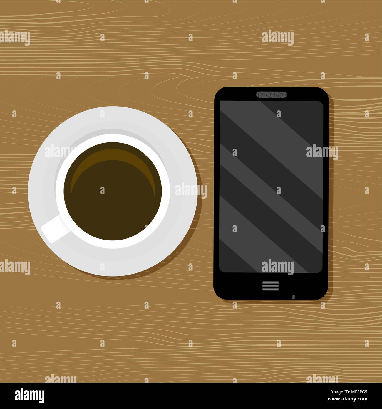 Office workplace on phone Stock Vector Images - Alamy