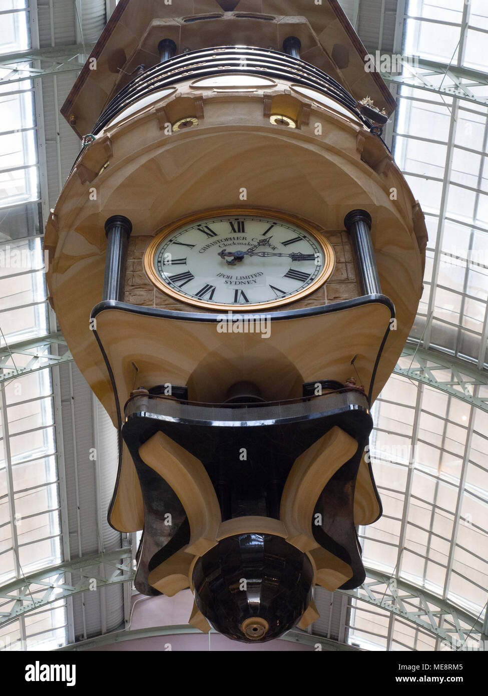 Large Clock In The Queen Victoria Building Sydney Stock Photo - Alamy
