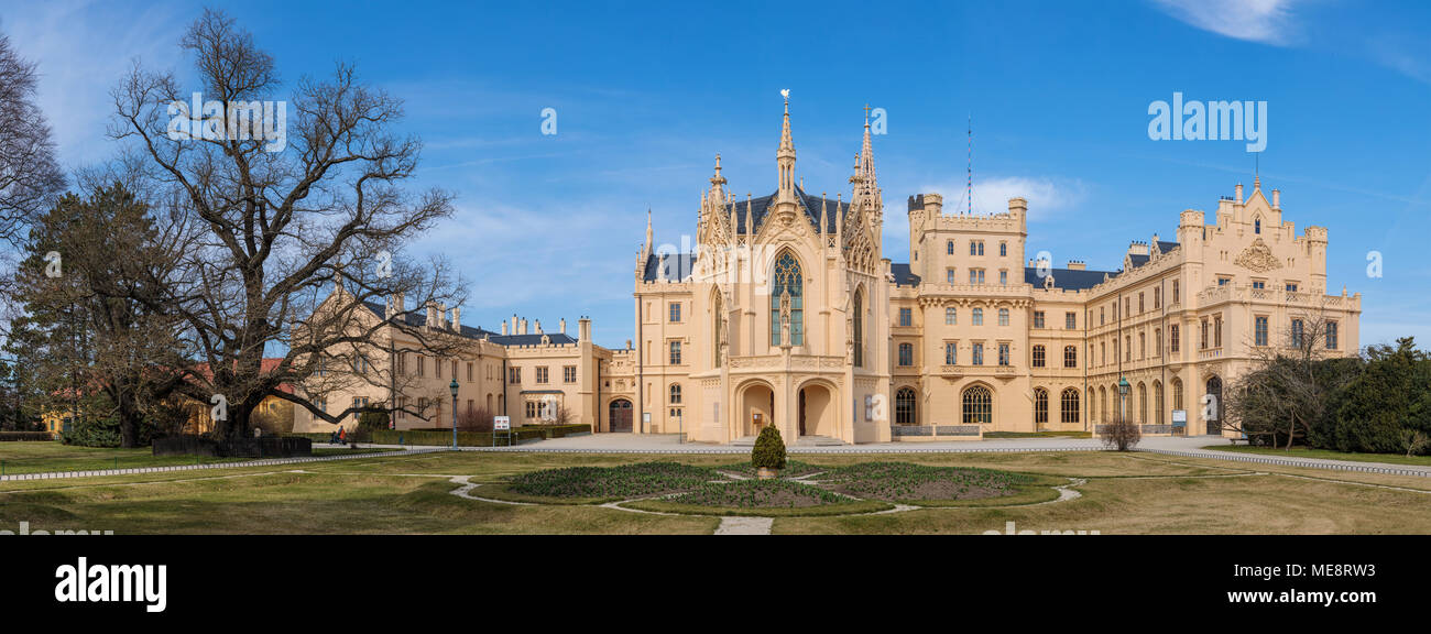 Lednice castle, Czech republic Stock Photo - Alamy