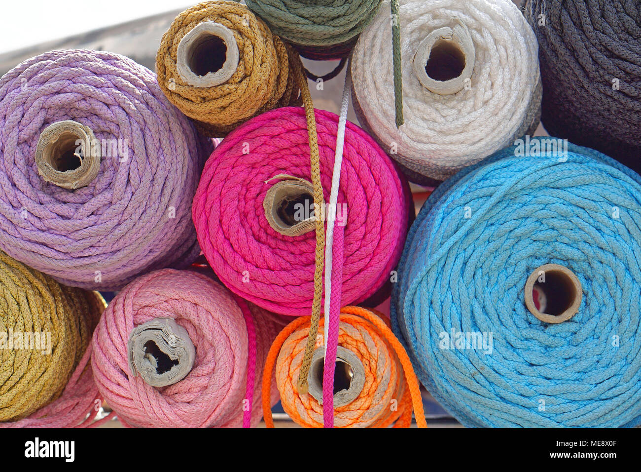 Various colorful yarns hi-res stock photography and images - Alamy