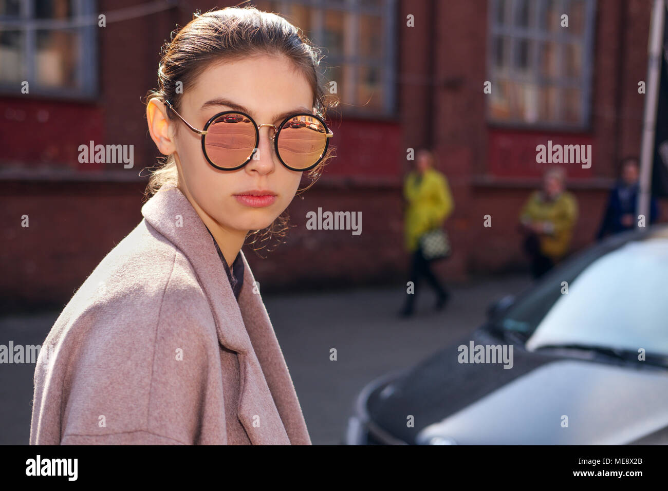 Sun reflecting in car mirror hi-res stock photography and images - Alamy