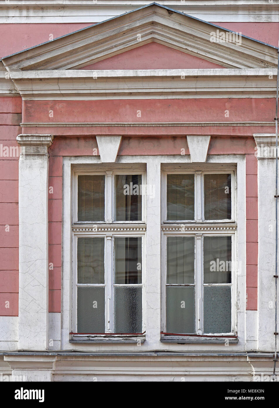 Two windows at classic style building Stock Photo - Alamy